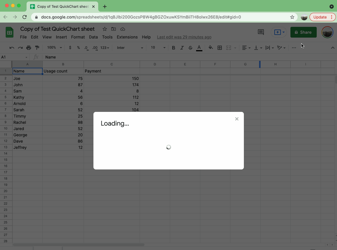 Dynamic Charts Using Google Sheets As A Data Source